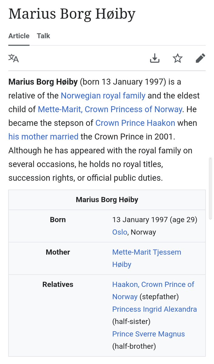 Marius Borg Højby, the Norwegian who's mother is married to Norway's ...