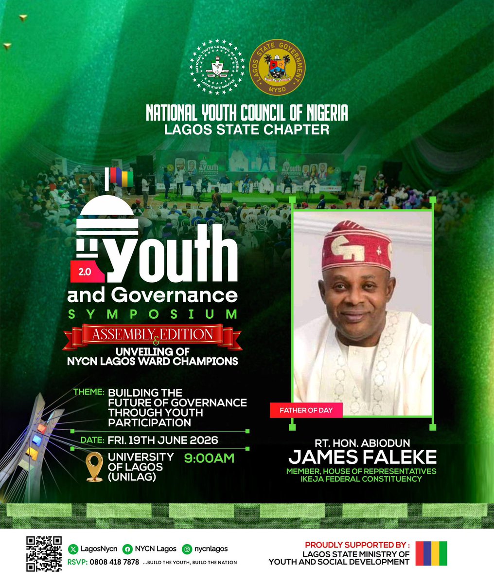 YOUTH AND GOVERNANCE SYMPOSIUM 2.0 — NYCN LAGOS Assembly Edition. MEET ...