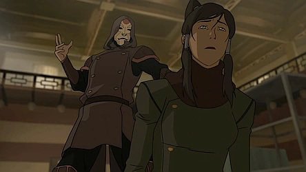 Korra airbended Amon out the window and broke free from his ...