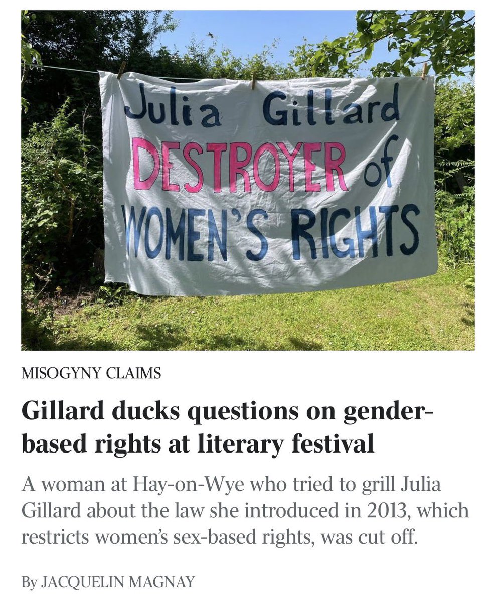 Former Australian prime minister Julia Gillard has ducked a question at ...