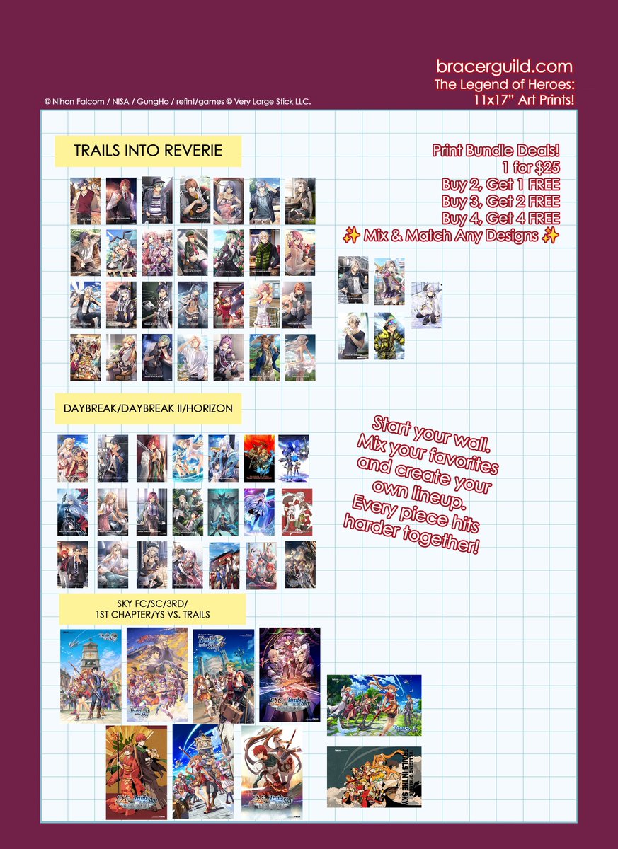 Nihon Falcom Trails Series Art Print Restock! Special Deal is active ...