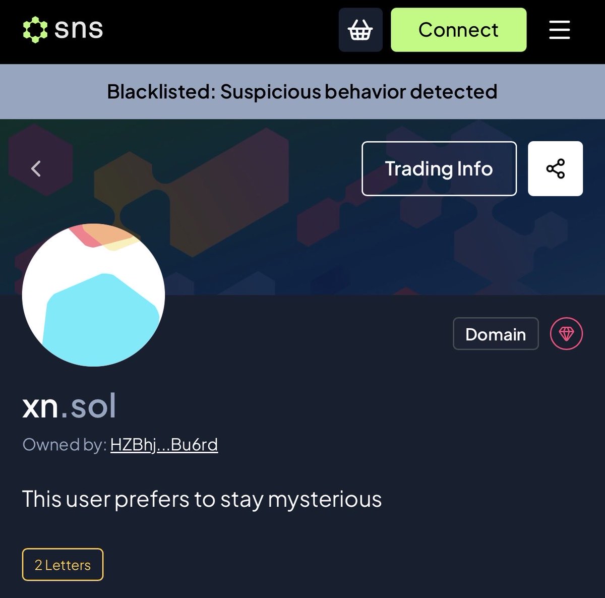 Another stolen domain sold on @sns today for $800. Blacklisted with a ...