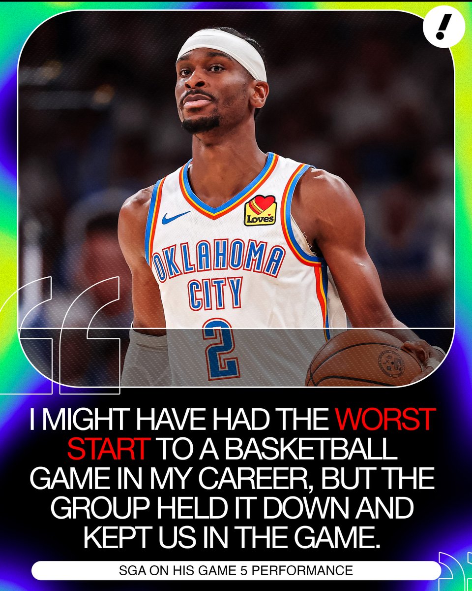 SGA credits his team after saying he had his worst start in his career ...