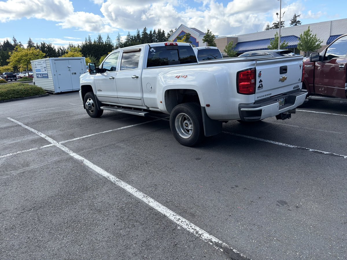 Gracious me, four parking places for one Pacific North West “truck”. # ...
