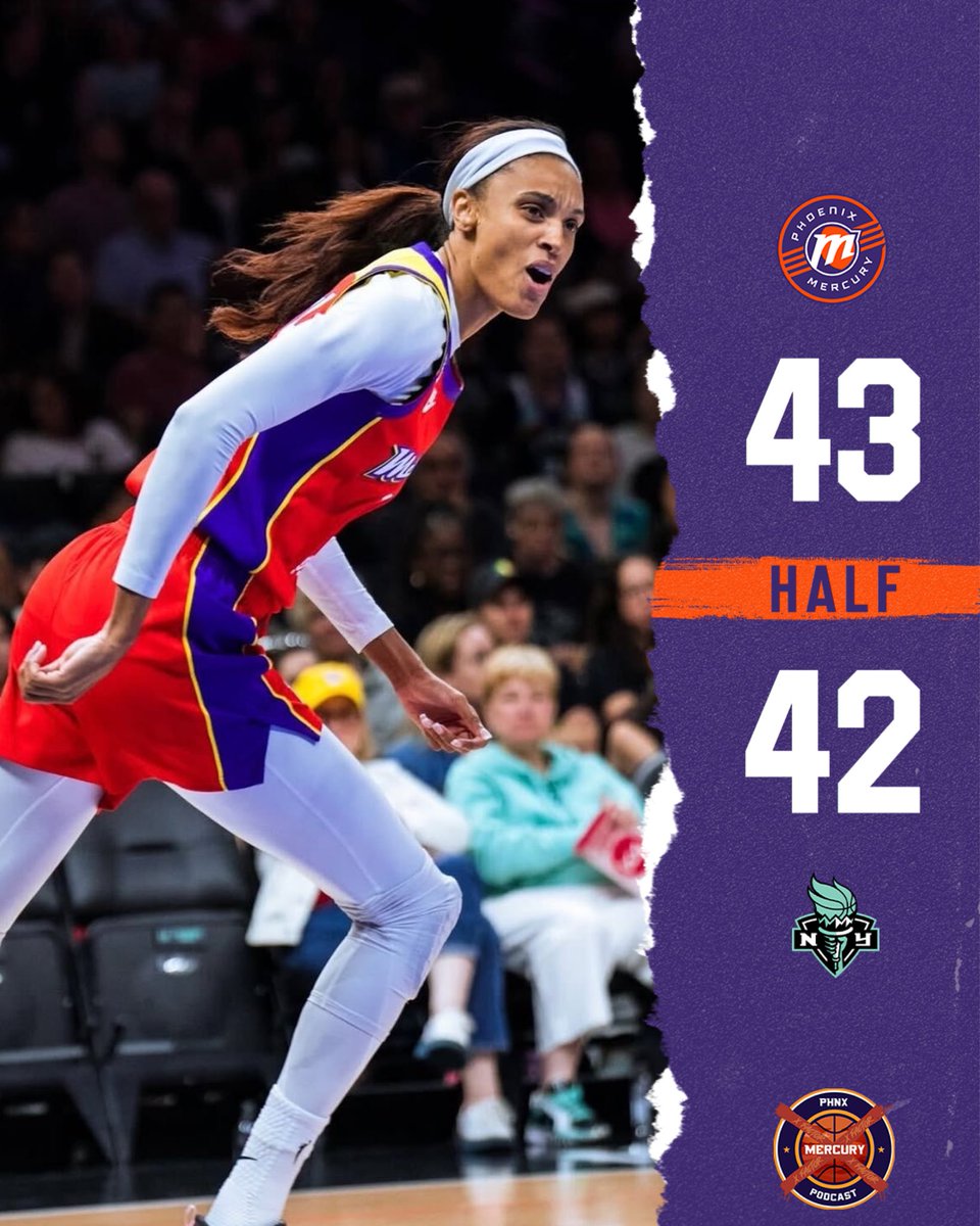 1 point Mercury lead at halftime https://t.co/5HAEiHVYAE
