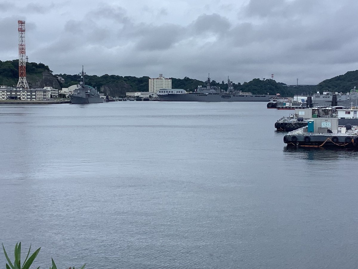 こんにちは。曇り空です。雨は降るのか？ 岸壁にくじらが…乗り物フェスタで甲板に乗れる? あと、輸送艦が来てますね。 そんな本日は花火の日 ...
