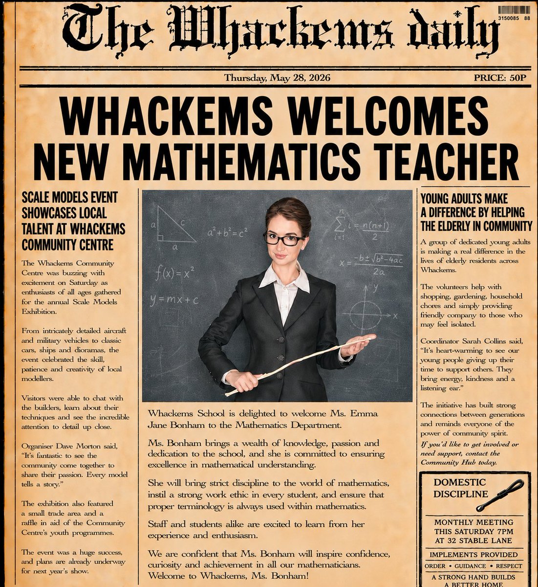 Today's issue is out. With special thanks to @EmmaJaneBonham who is ...