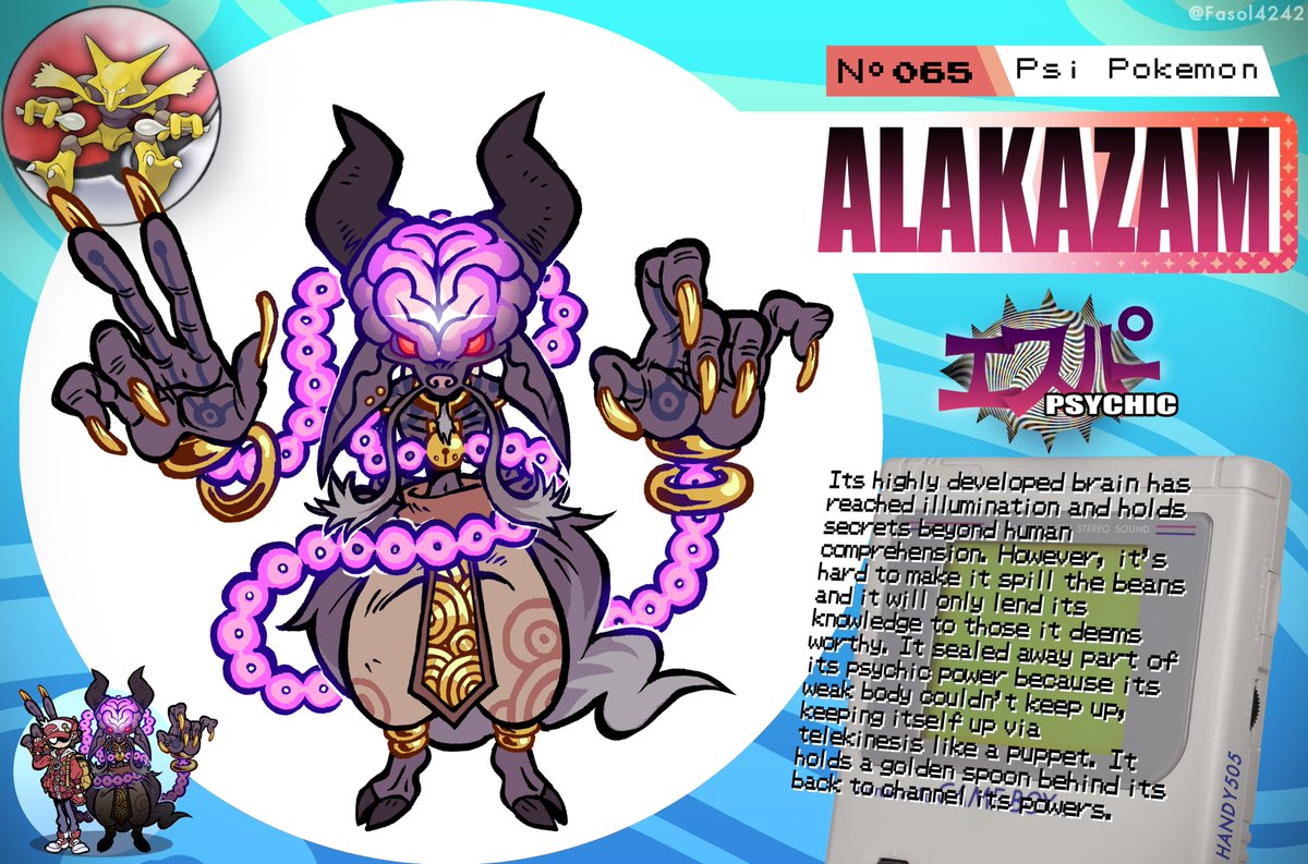 POKEMON REDESIGNS: 063 - Abra, 064 - Kadabra, and 65 - Alakazam https ...