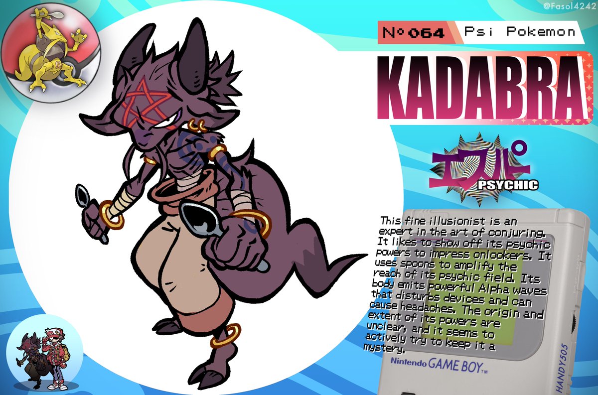POKEMON REDESIGNS: 063 - Abra, 064 - Kadabra, and 65 - Alakazam https ...