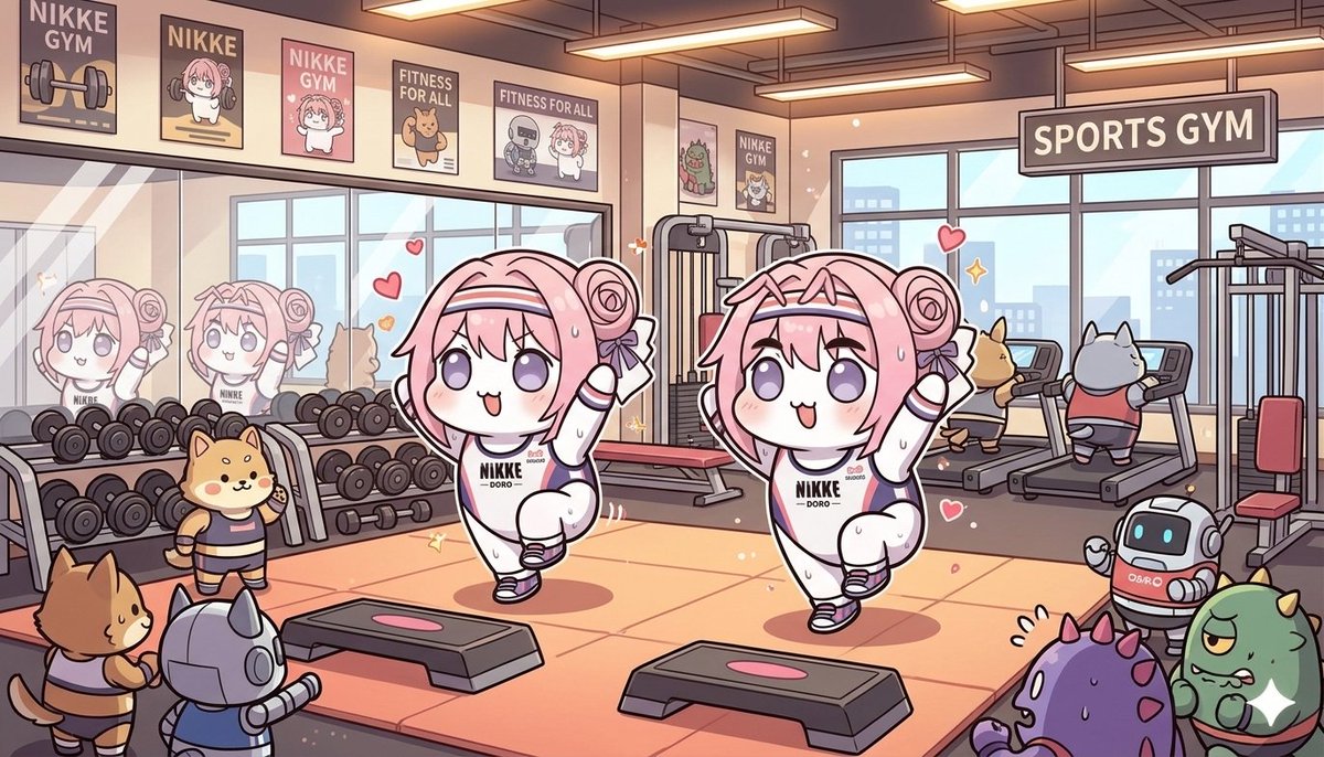 スポーツジムでエアロビやプールなどのトレーニングをして 体を絞ってもついお腹が空いてコンビニスイーツを 爆食いしちゃうDoroちゃんずw # ...