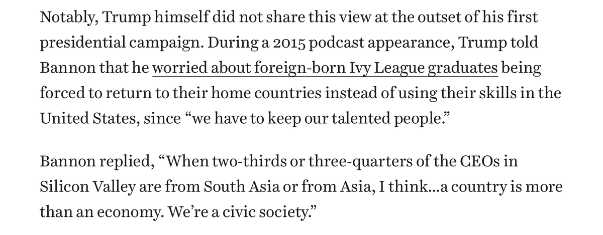 In an interview with Steve Bannon in 2015, Trump argued that it should ...