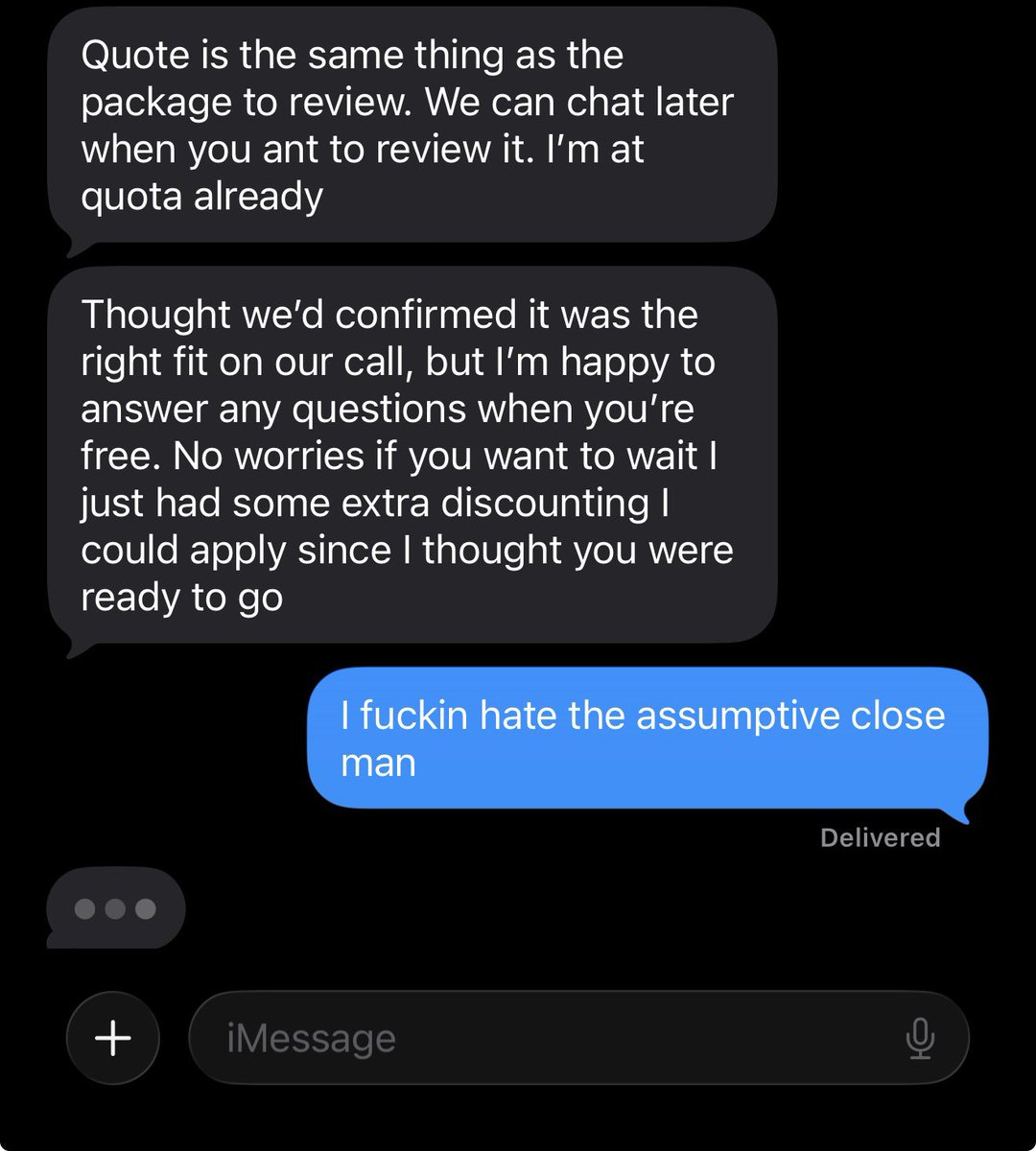 how not to sell to Jameson (if you’re a rep who follows me)