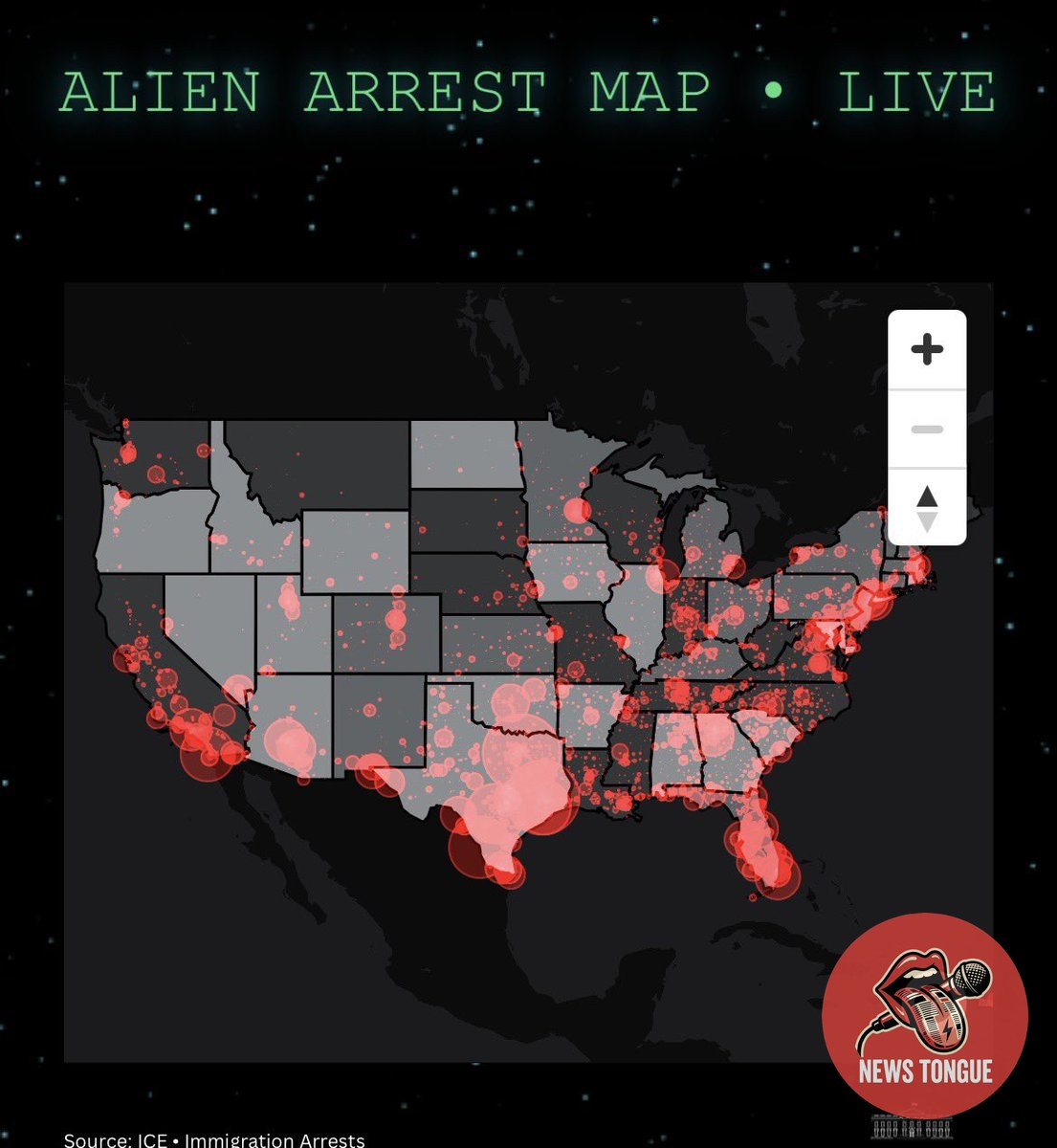 🔴 U.S. ICE launches interactive map tracking illegal immigrant arrests ...