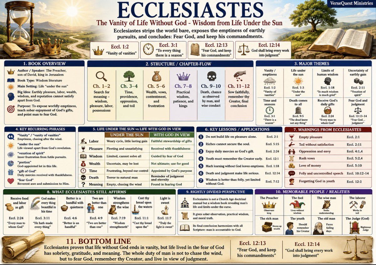 🚨‼️This Ecclesiastes chart is a bright, mobile-friendly bird’s-eye ...