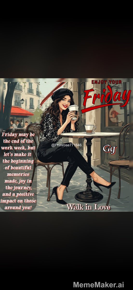 Good morning, Happy Friday. Blessings to you ️