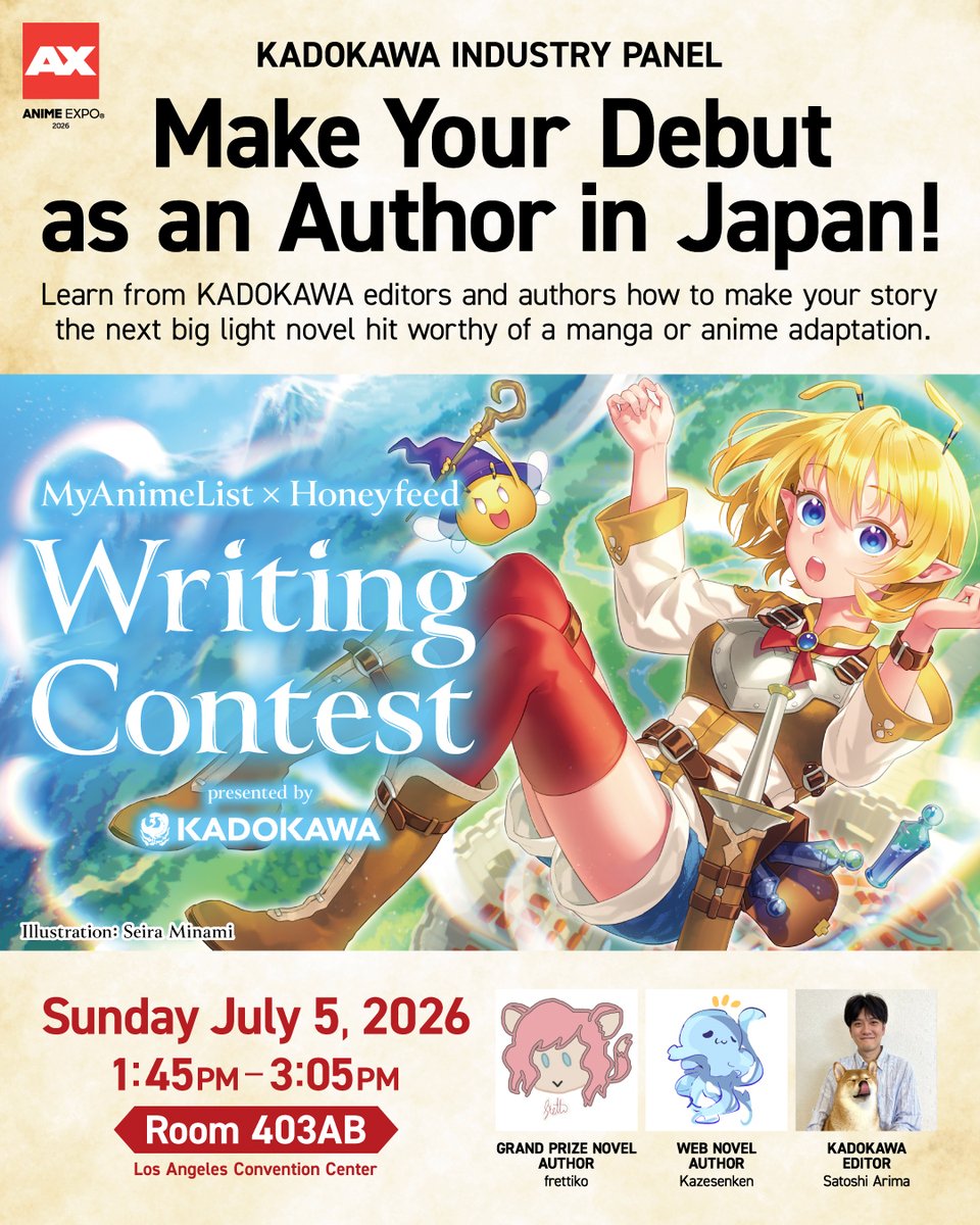 Make Your Debut as an Author in Japan! Learn from Kadokawa editors and ...