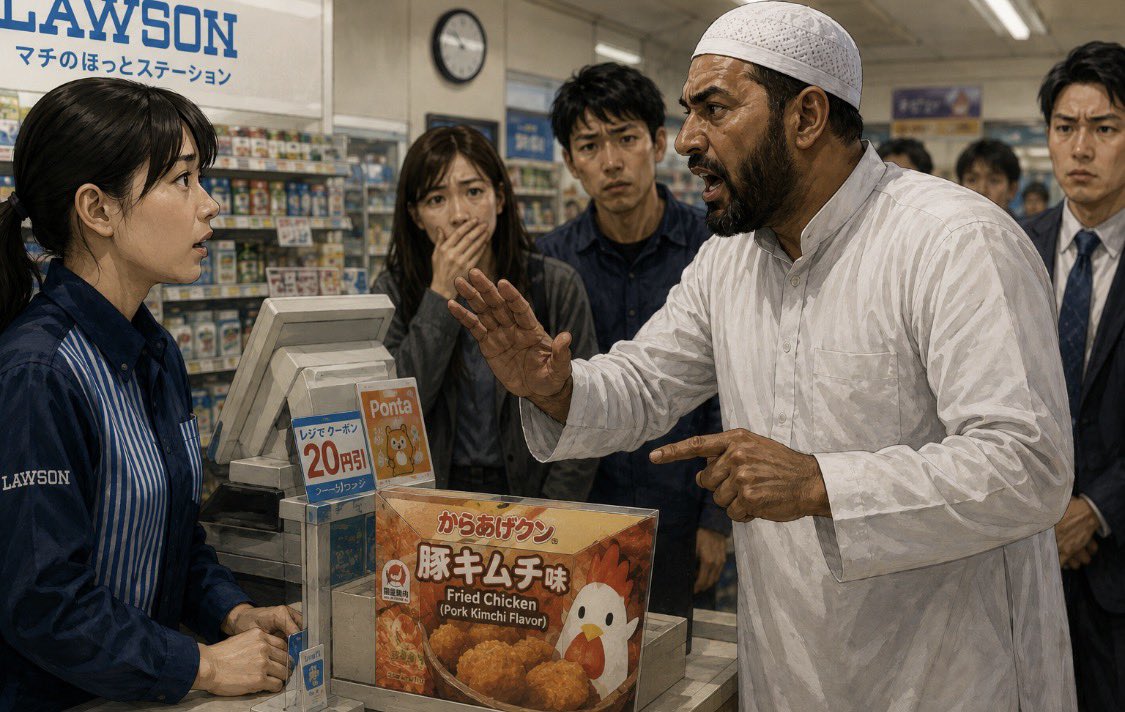 To my Muslim and overseas friends, 🚨【The moment the convenience store ...