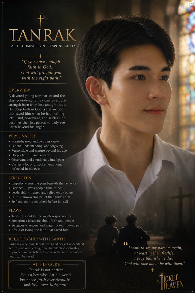𝐌𝐄𝐄𝐓 𝐓𝐀𝐍𝐑𝐀𝐊 🪽 #TicketToHeavenEP1 Tanrak is a young seminarian whose ...