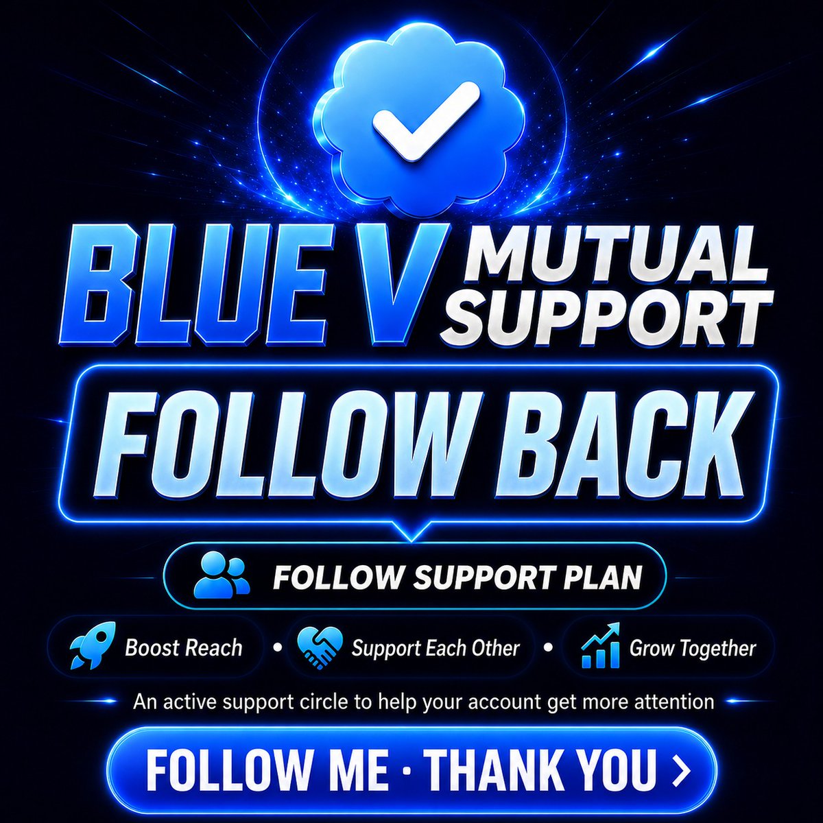 Blue V Mutual Support is open. Follow me, I’ll support back. Boost your ...