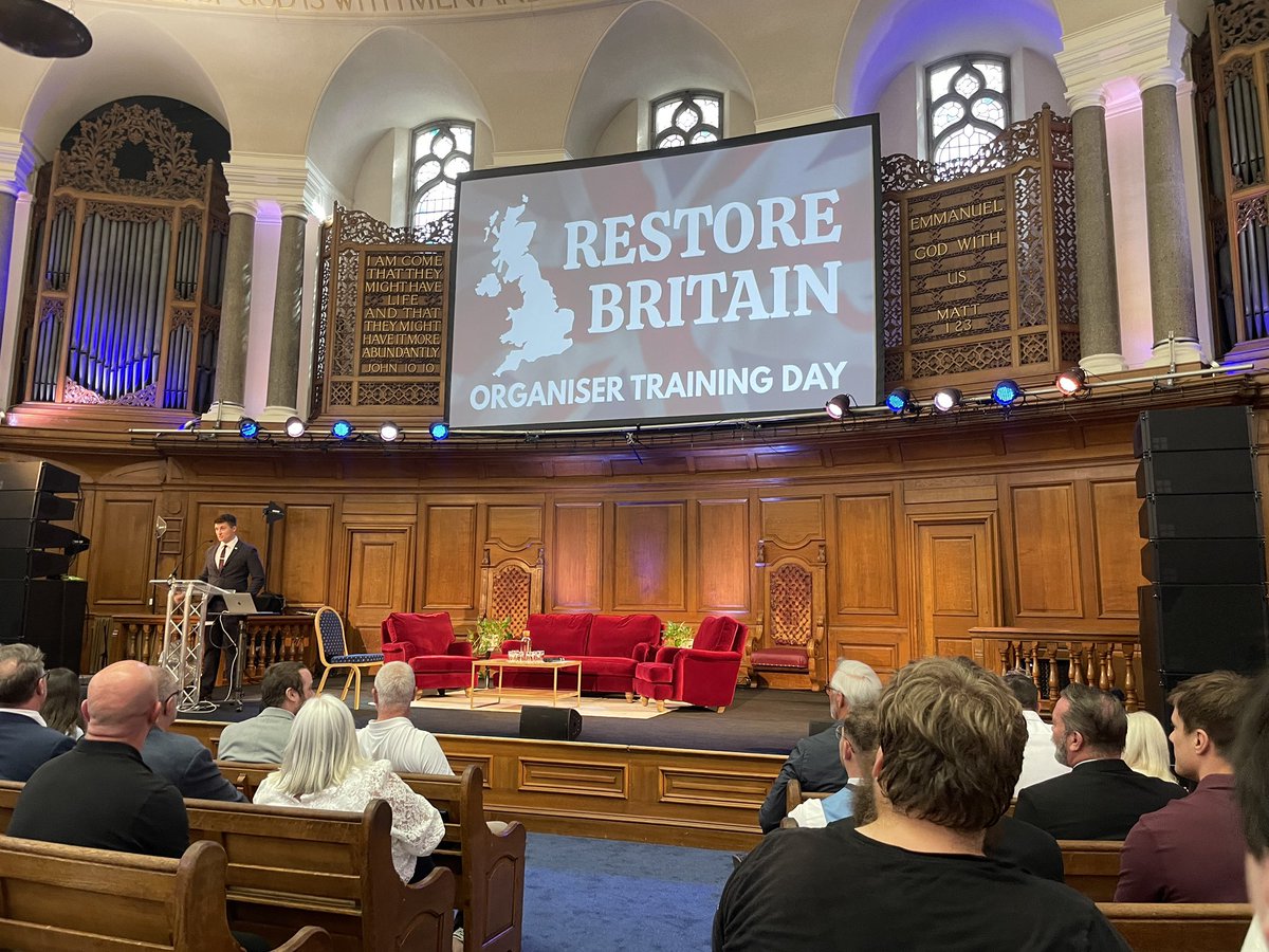 Cracking day yesterday at the Restore Britain Organiser Training Day ...