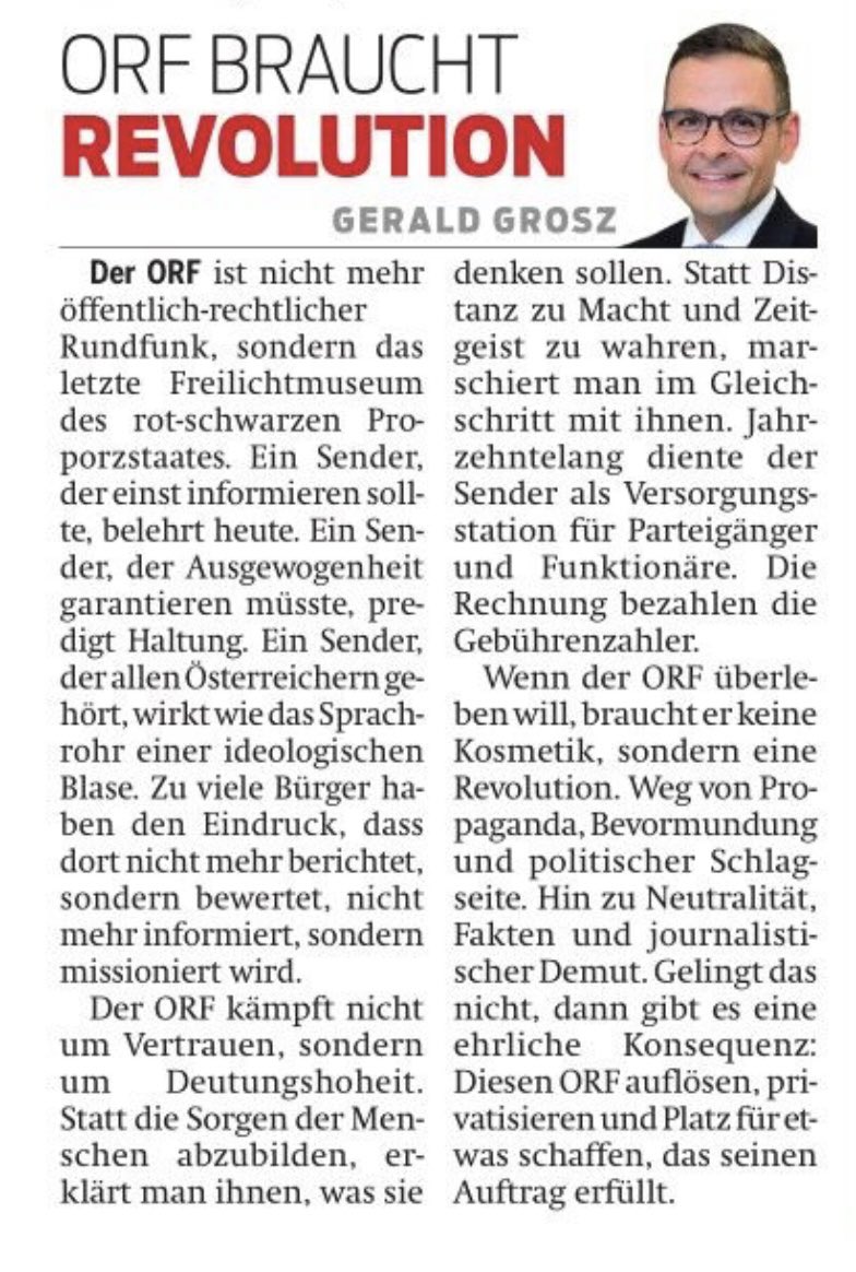 Der ORF ist nicht mehr öffentlich-rechtlicher Rundfunk, sondern das ...