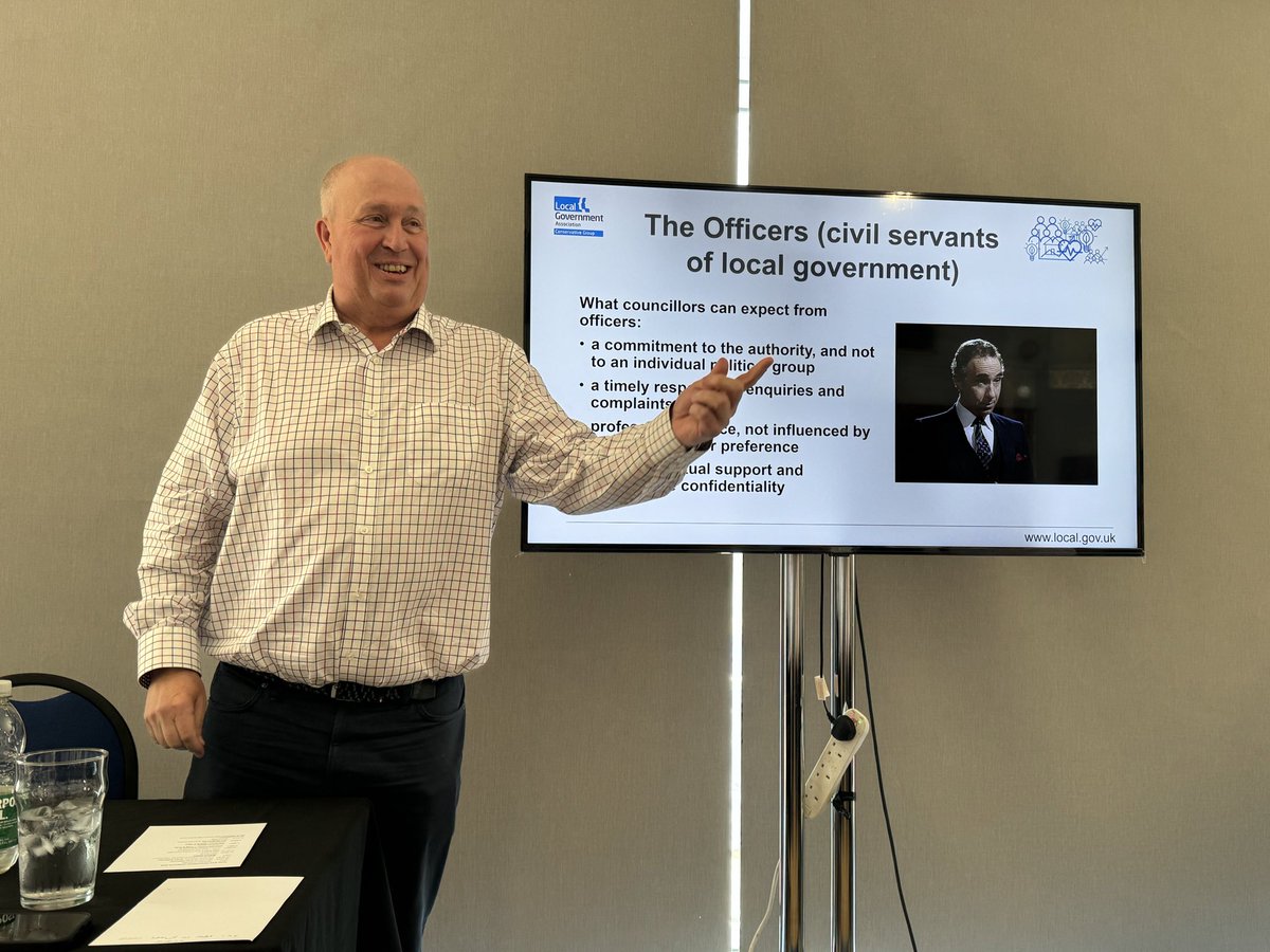 Great to see Colin Noble delivering the LGA’s ‘Be A Councillor ...