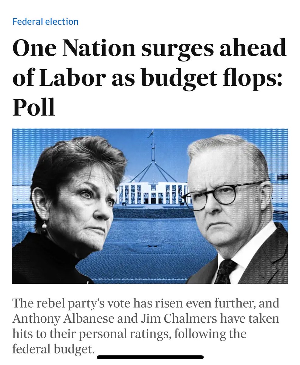 One Nation is now the most popular political party in Australia. https ...