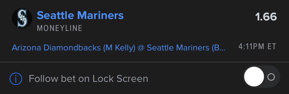 MLB MONEYLINE PICK OF THE DAY ⚾️ → Seattle Mariners ML Mariners are ...