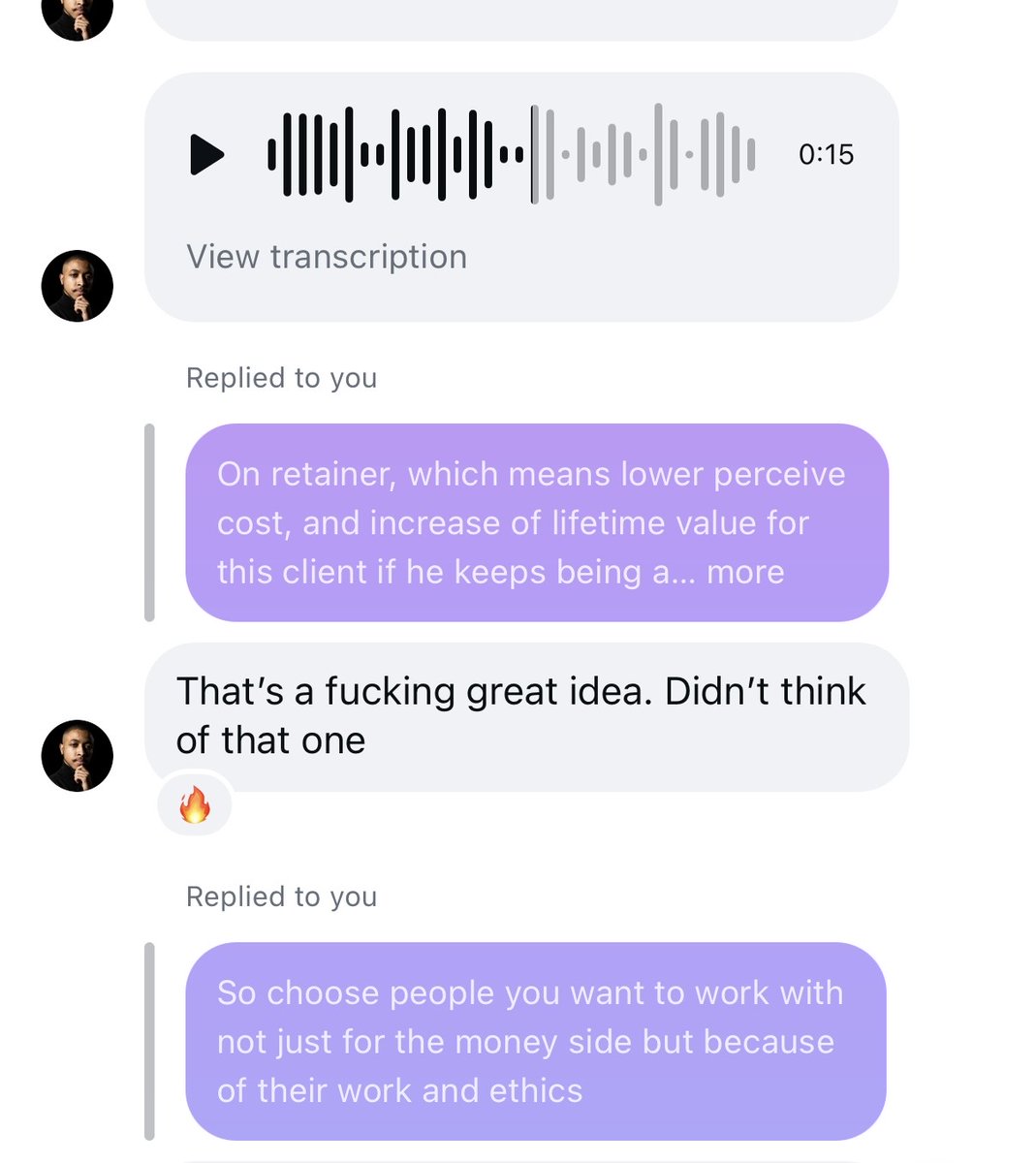 Tried instagram recently for a change First DM sent to my ICP (voice ...