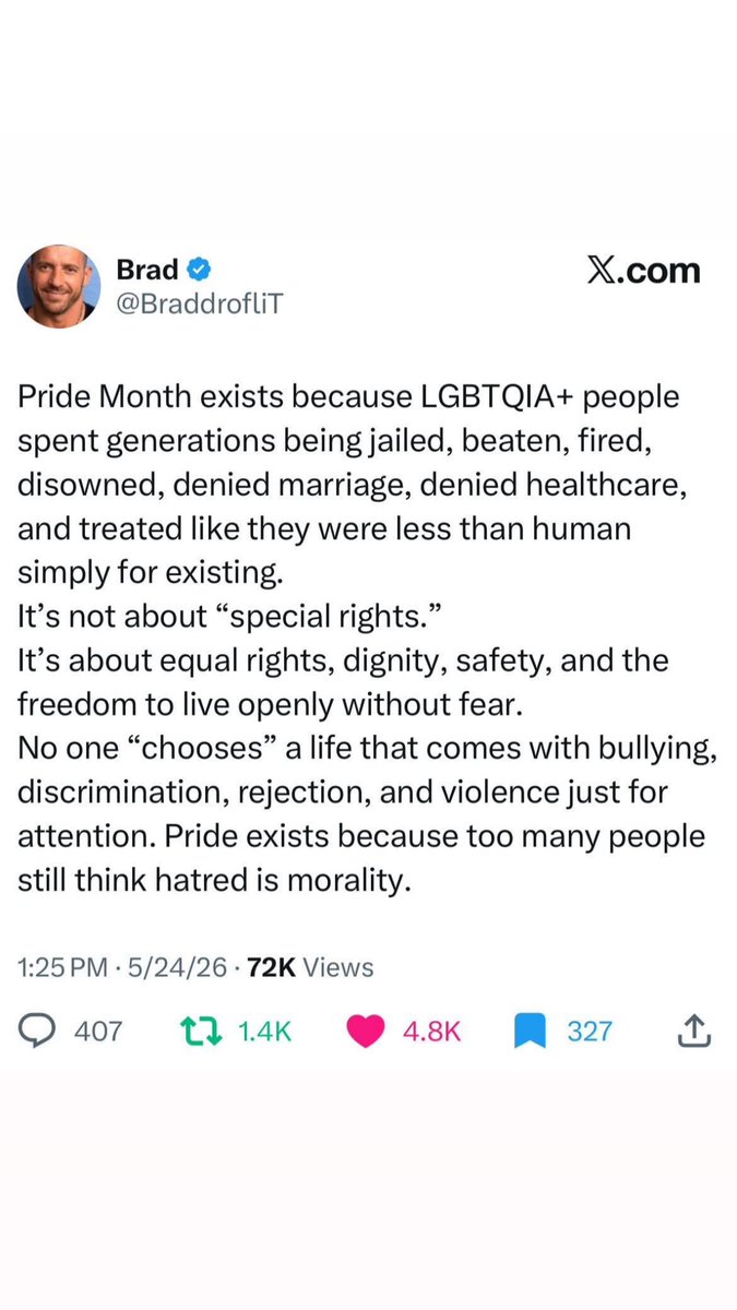 Reminder when Pride starts tomorrow. It's not about rainbow Starbucks ...