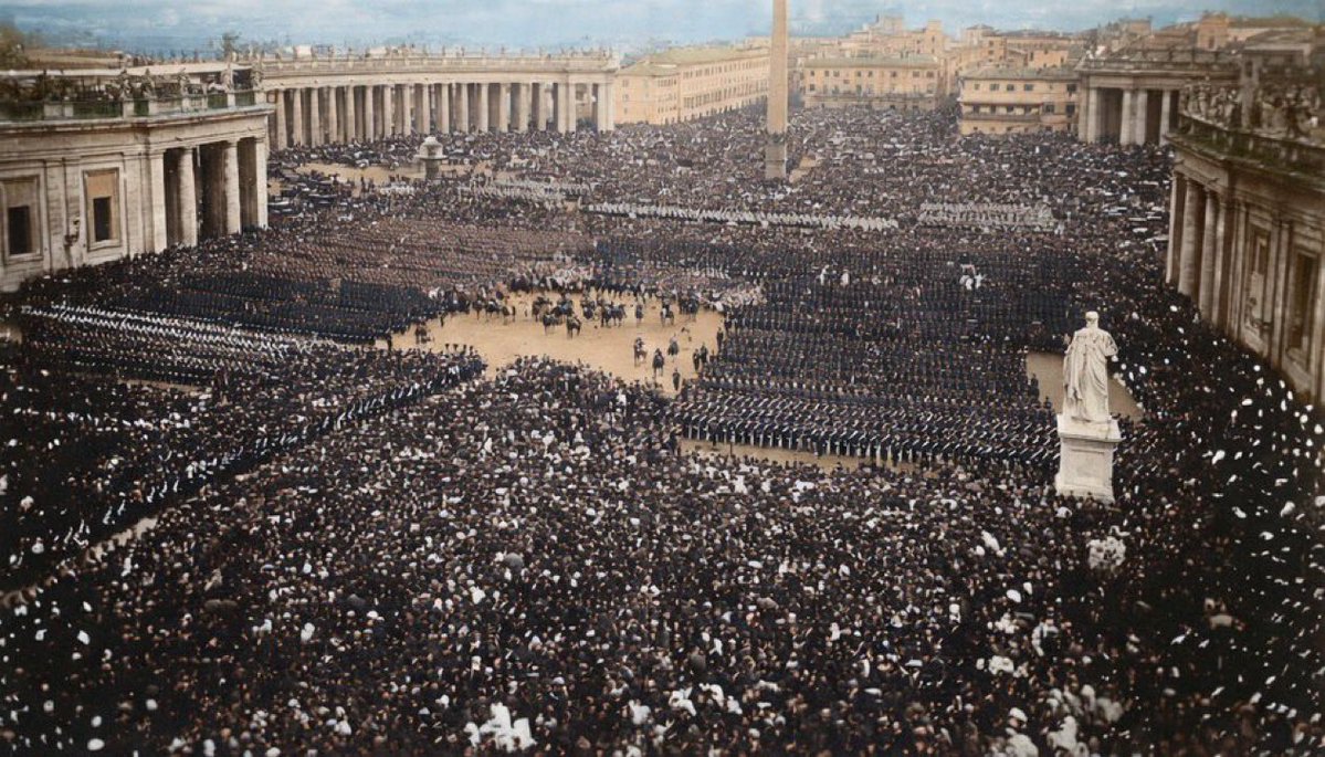 Pope Pius IX blesses his troops for the last time before the Capture of ...