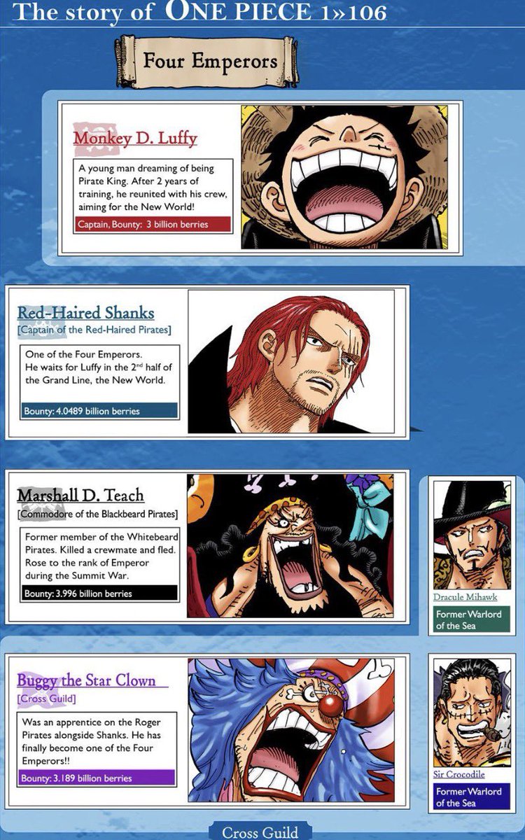 Oda: “Yeah I just decided to give this character the highest bounty in ...