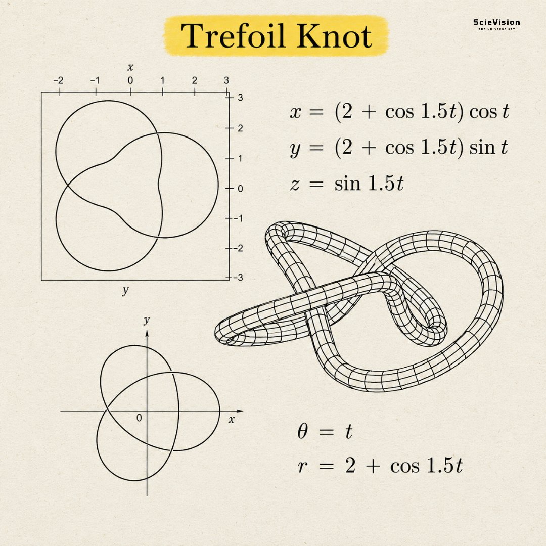 Trefoil knot ️ It is the simplest real knot in mathematics. It consists ...