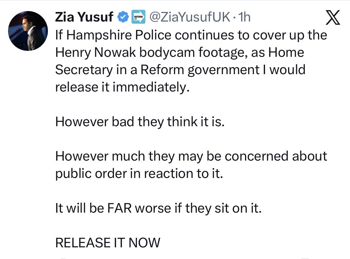Unelected businessman playing Shadow Home Secretary on X: “I’d release ...