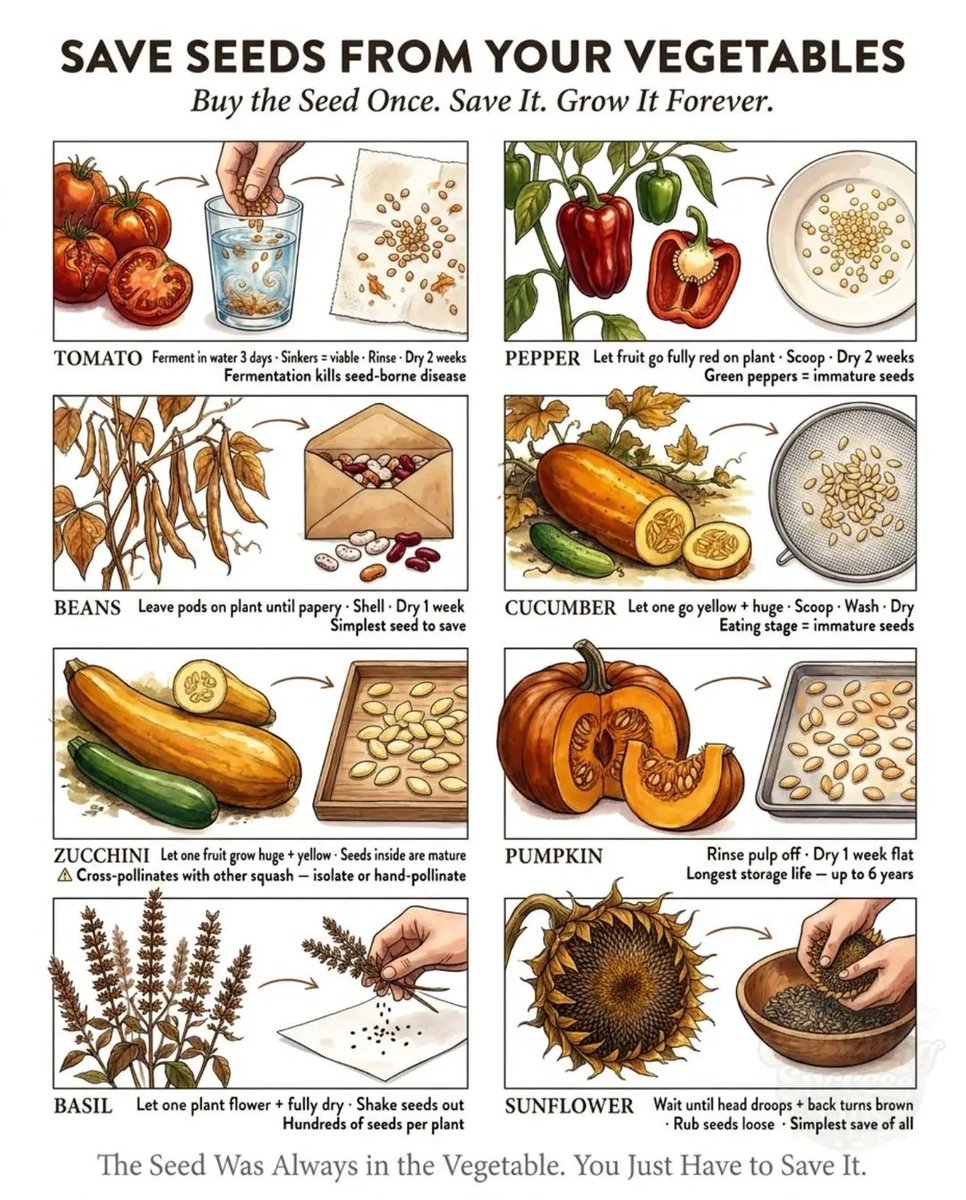 Seed saving converts a one-time seed purchase into a permanent free ...