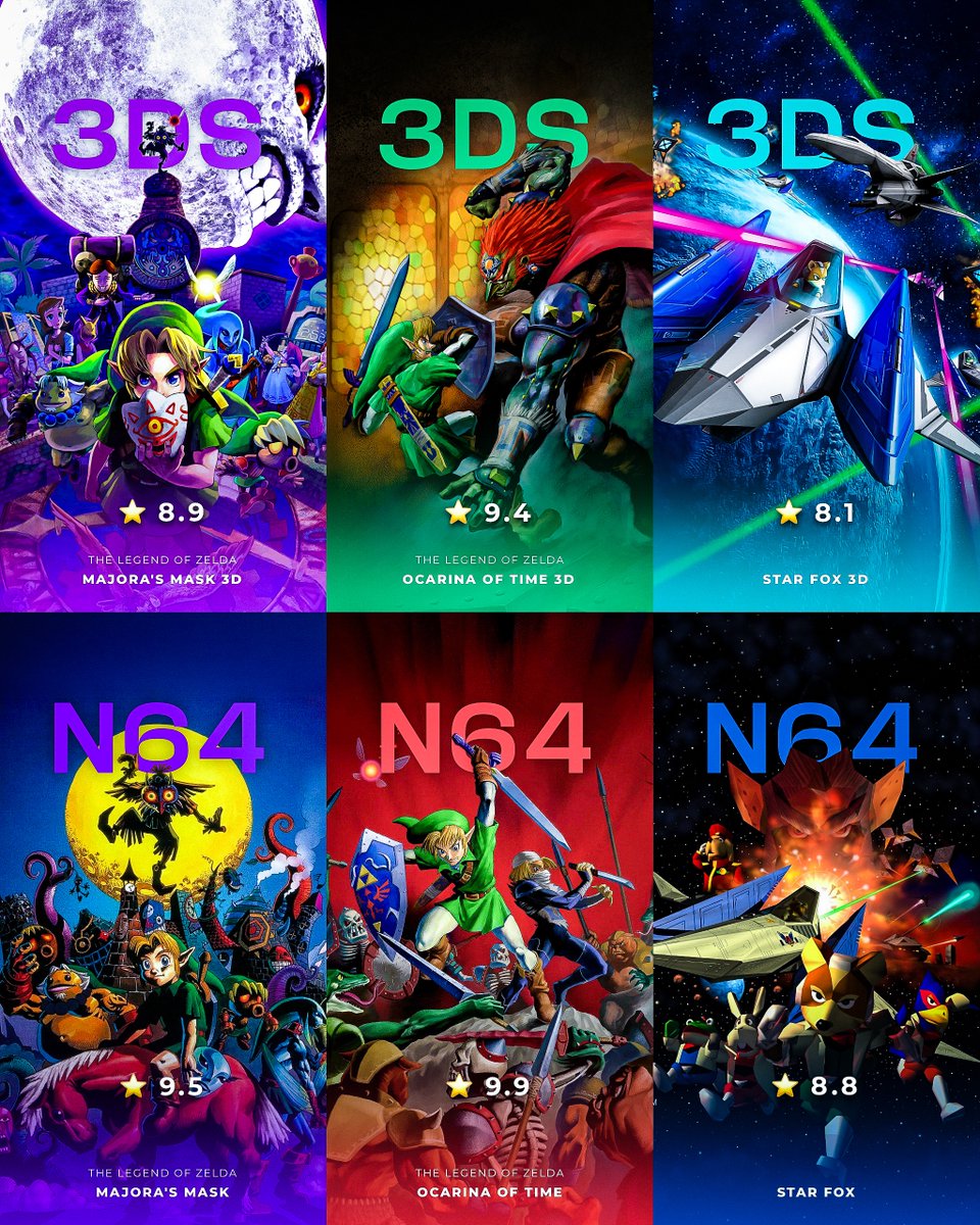 Nintendo 64 Games vs. 3DS Remakes https://t.co/CdBG1Izeho