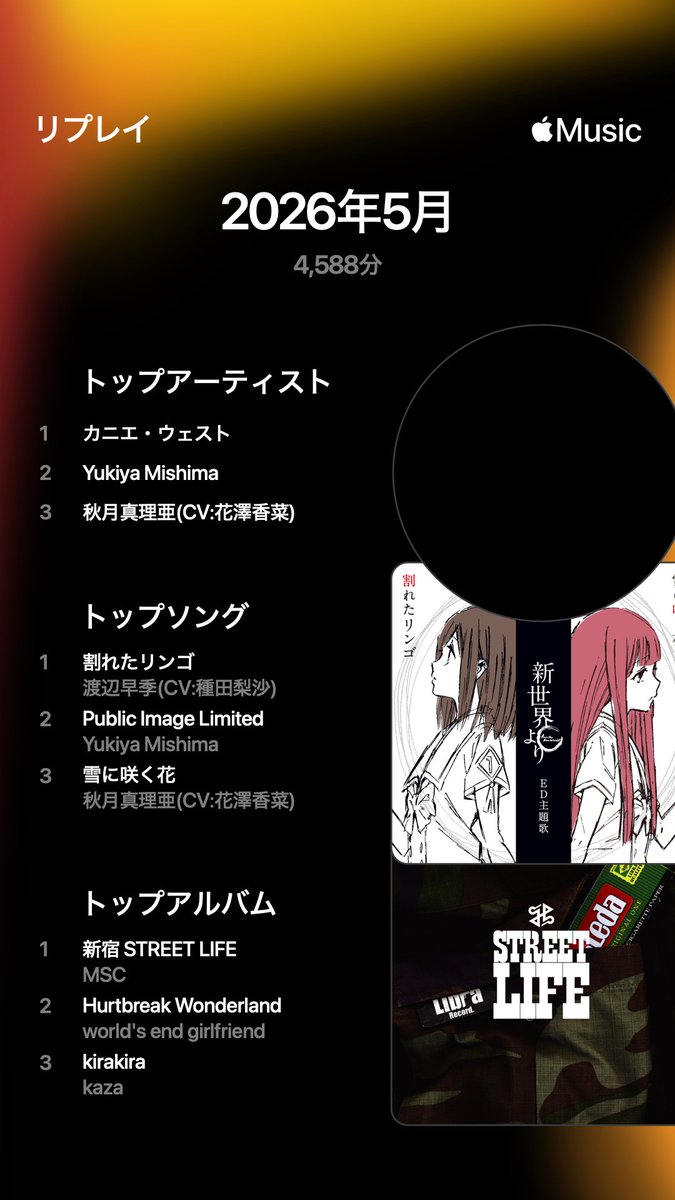 割れたリンゴめちゃくちゃ神曲 雪に咲く花もだいぶ好きだけど