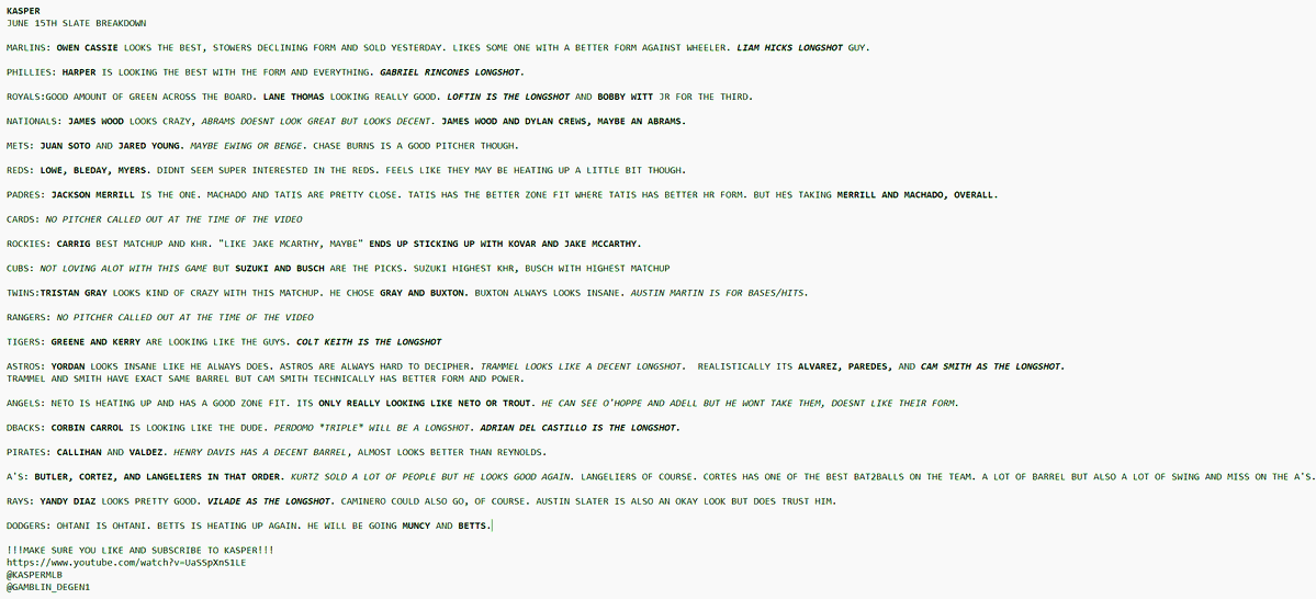 Listened to @KasperMLB at work and took some notes 😅 Make sure if you ...