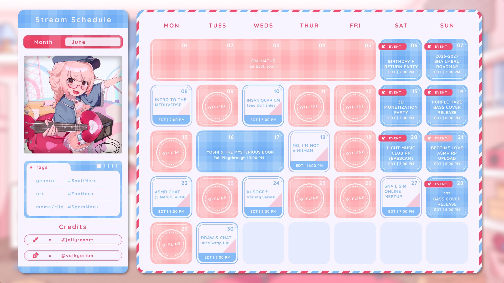 ﹏SnailMeru﹏♡ 💌 on X: "♡ June Delivery Schedule! ♡ https://t.co ...