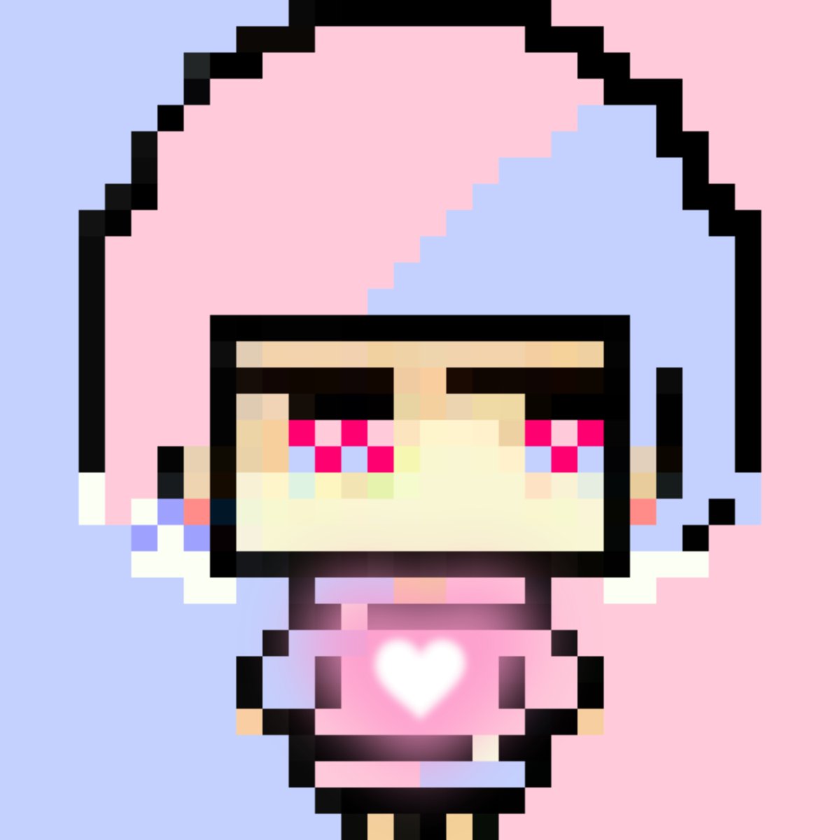 A pixel-art character inspired by Japan's beloved Jitome expression ...