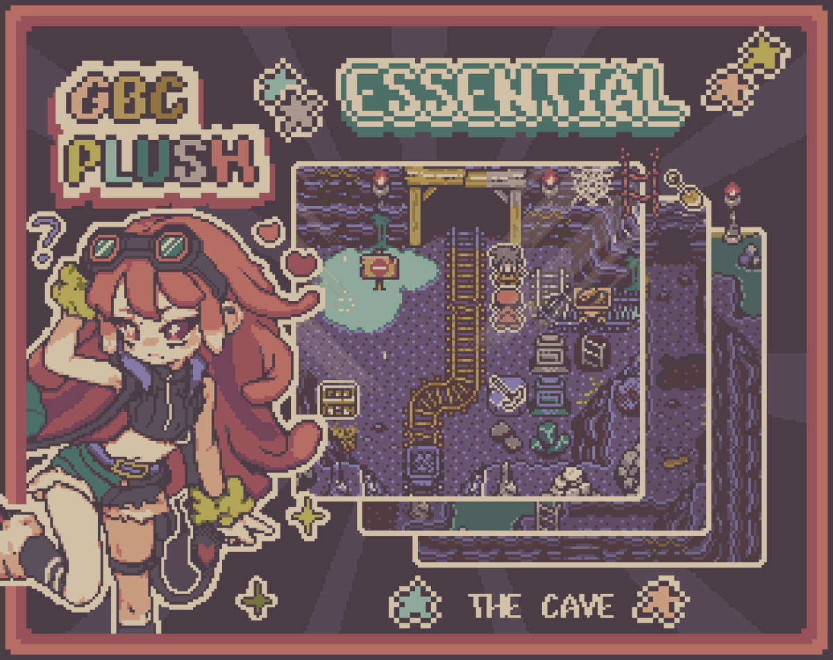 My third GBC Plush tileset is out! Soft GBC pixels. Hand-drawn. Deep ...