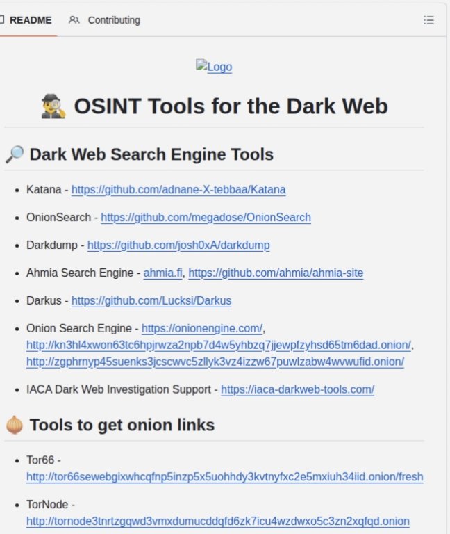 Dark Web OSINT Toolkit Collection 💀🔥 A curated collection of tools for ...