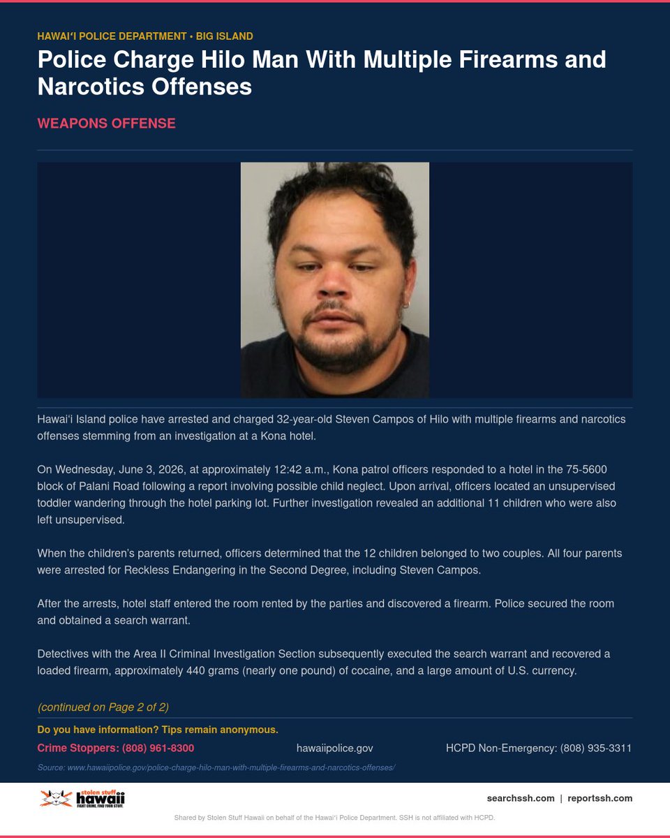 Hilo man charged after Kailua-Kona hotel bust uncovers gun, cocaine ...