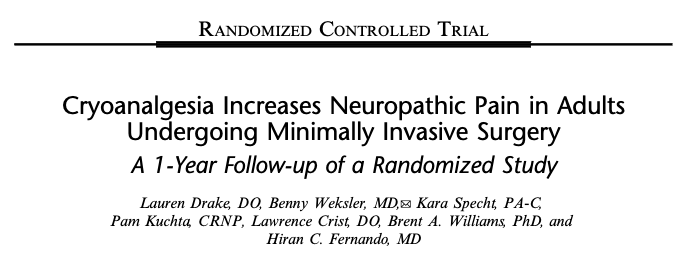 One year after minimally invasive thoracic surgery, patients receiving ...