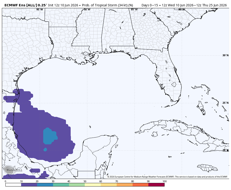 TROPICS: A broad area of low pressure could form over the Bay of ...