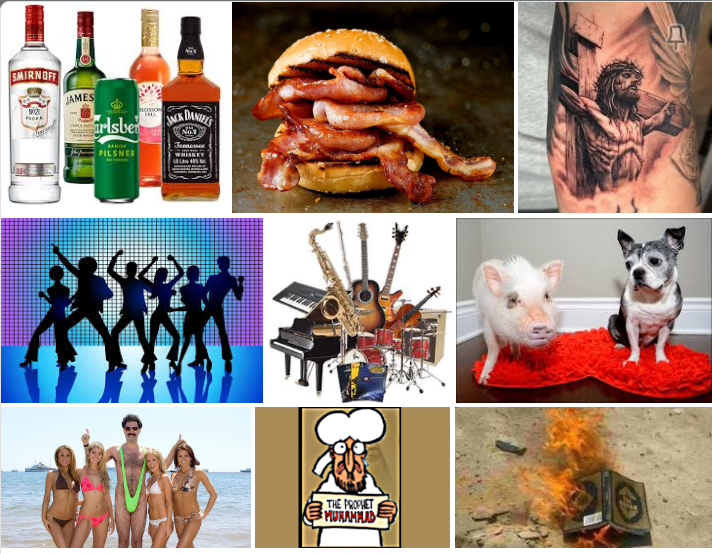 PHOTO OF THINGS MUSLIMS CONSIDER SIN (HARAM ...