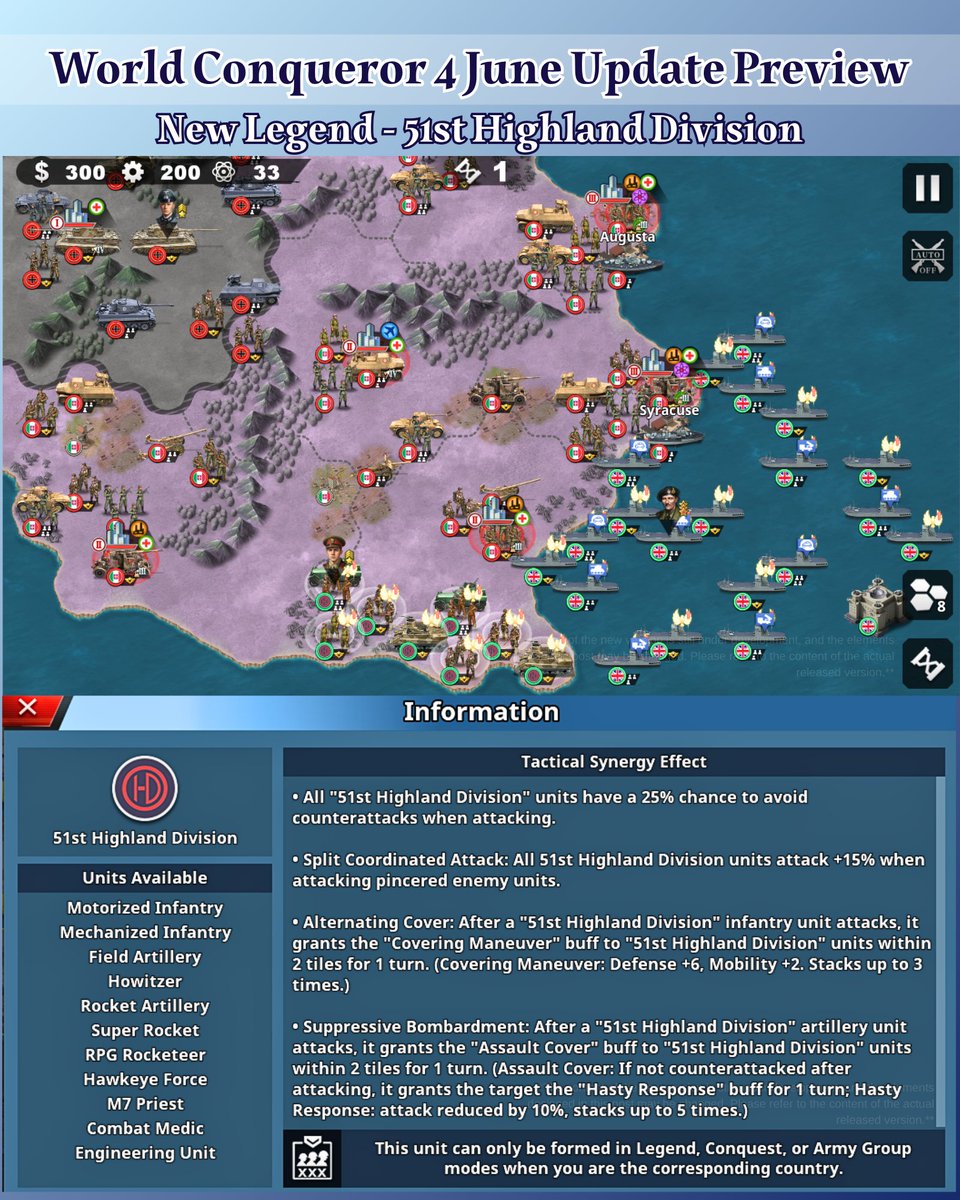 World Conqueror 4 Update Preview 【New Hard Mode Army Group】 Final ...