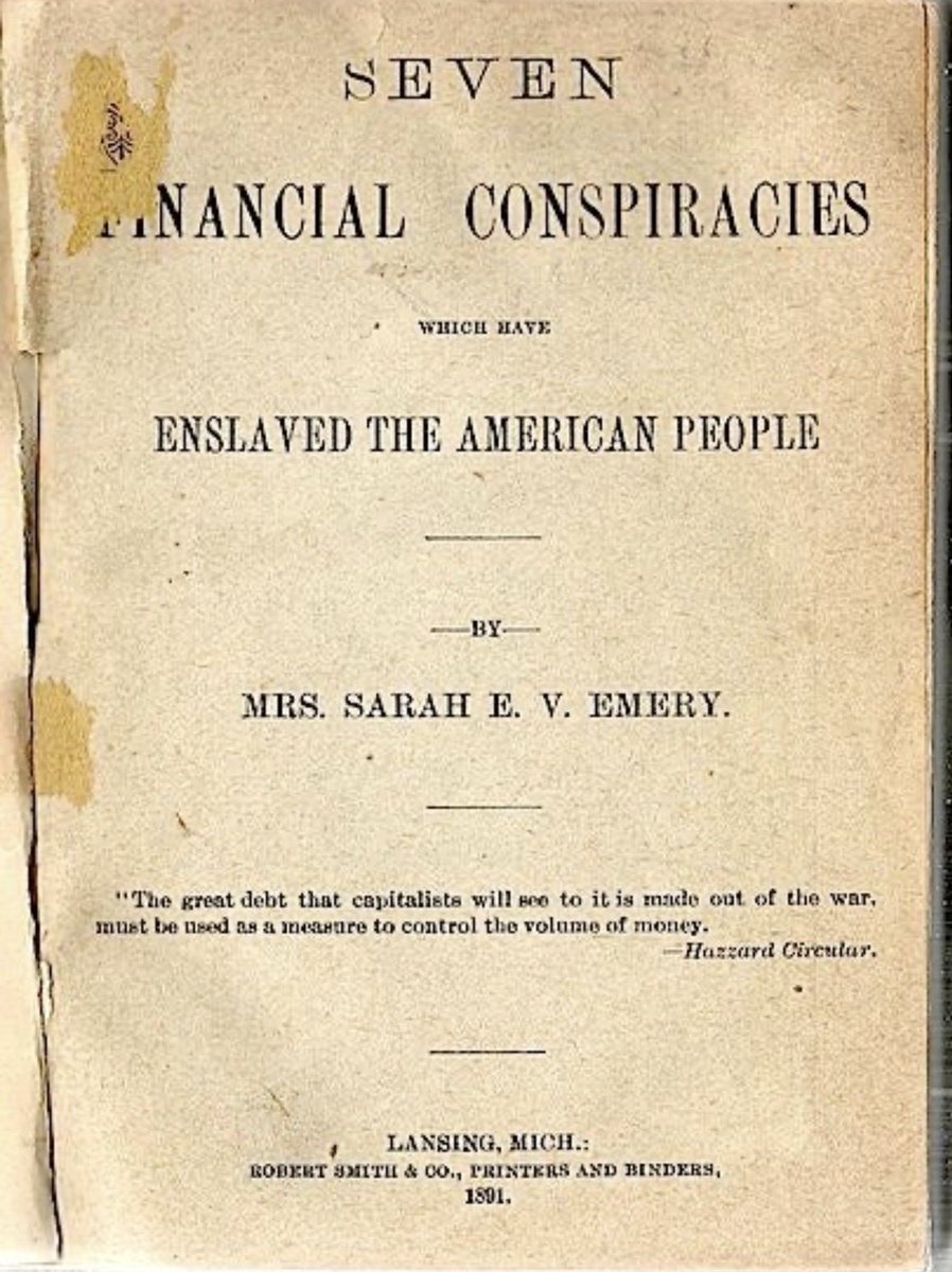 Thread 1/2 The Seven Financial Conspiracies That Enslaved the American ...