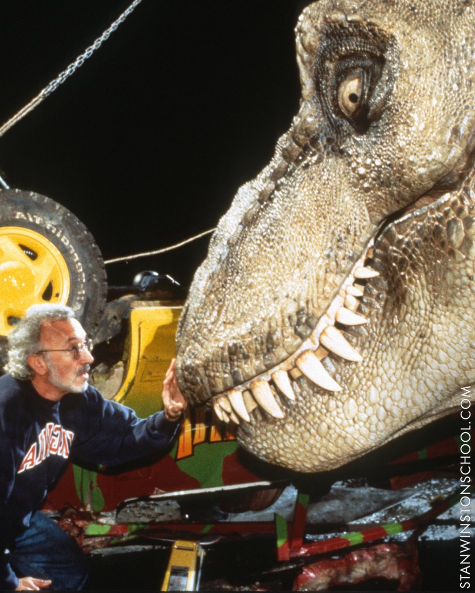 Stan Winston, aka the T-rex whisperer. #jurassicjune #stanwinston # ...