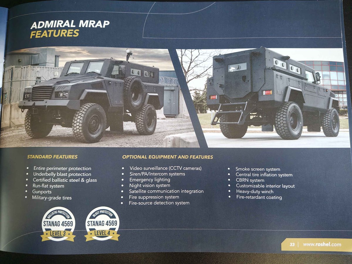 The Roshel Admiral MRAP. Based on the KF411 from the South African ...
